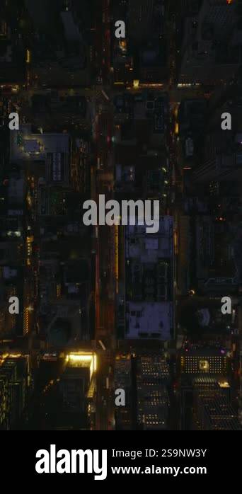 Aerial views capture streets and iconic landmarks in Manhattan, New ...
