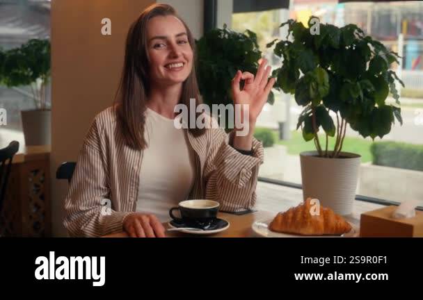 Happy smiling Caucasian woman girl female business businesswoman lady ...