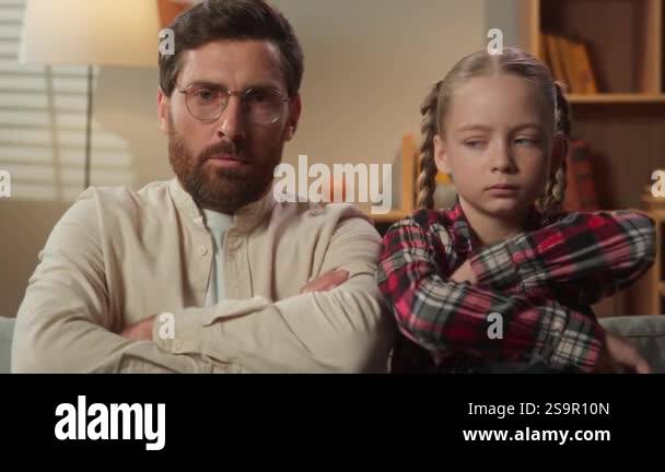 Caucasian family problem offended upset sad frustrated portrait ...
