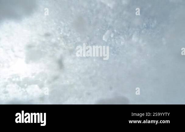 Super Slow Motion Shot of Big Snow Avalanche Falling on Camera at ...