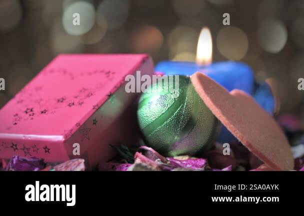 The Concept of Valentine's Day. Gift Box and Gifts Stock Video Footage ...