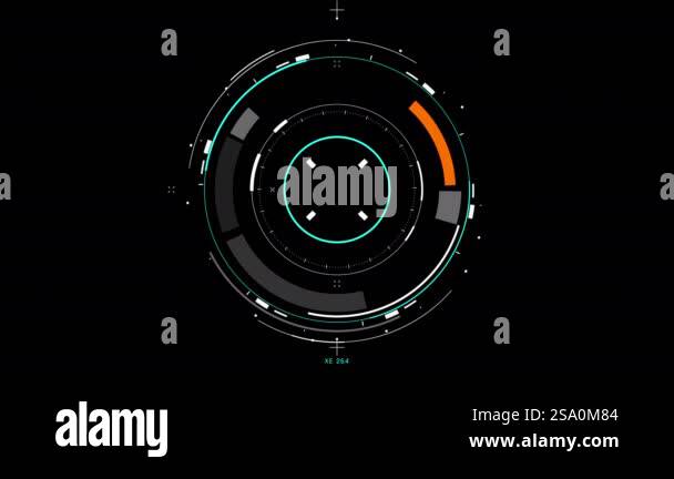 Circle shape rotate universal Technology Line and frame Video overlay ...