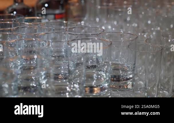 An exquisite and beautiful arrangement of sparkling glassware that is ...