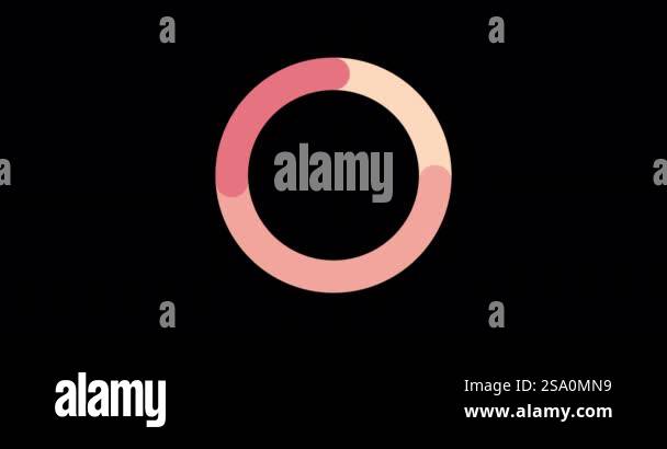 Simple Circle Loading loop animation on the black background. 4K resolution video of loading ...