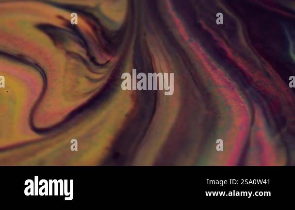 Contrast flow. Color mixture fluid. Jet paints diverge in different ...