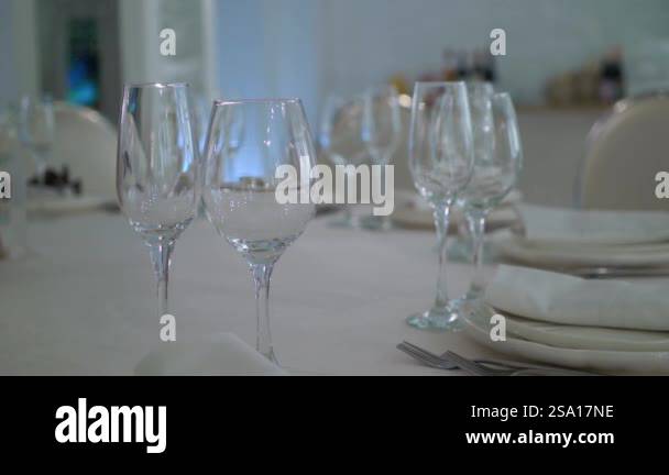 An exquisitely arranged dining table that showcases stunning sparkling ...