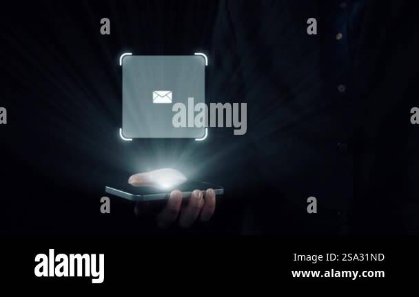 Business person checking email inbox, organizing and prioritizing ...