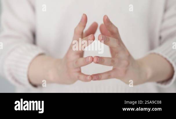 Hand movements demonstrating mindfulness techniques for stress relief ...