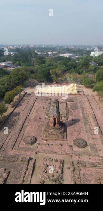 Aerial view of historical tourist attractions, World Heritage Sites in ...