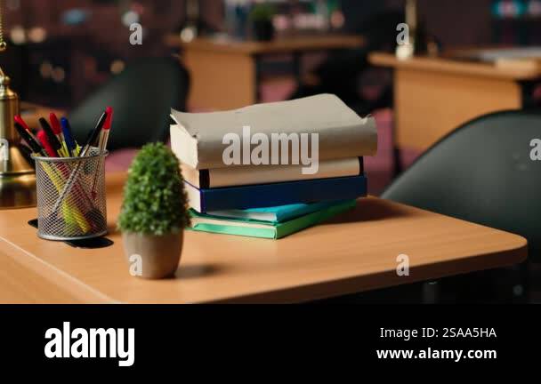 Old fashioned library desks with historic charm and beautiful ...