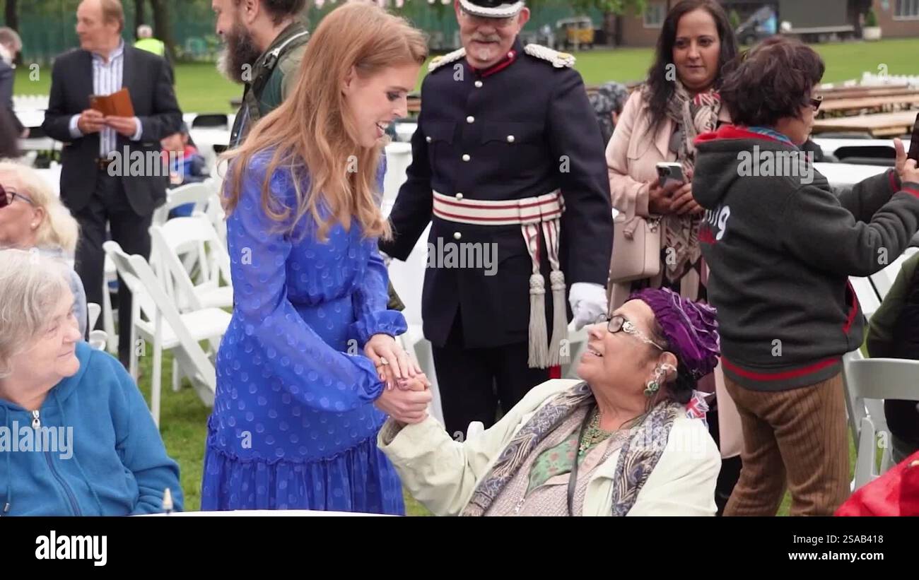 Archive footage of Princess Beatrice as she gives birth to baby ...