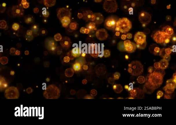 Loop Glow orange spark explosive bomb particles circle fire animation ...