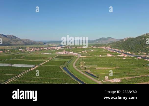 Aerial View of Fertile Fields and Agricultural Landscapes of the ...