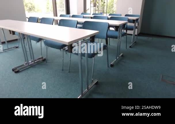 Interior of modern conference room. Modern college study room. Clean ...