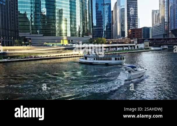 Chicago, USA - October 23, 2024: Skyscraper building at business ...