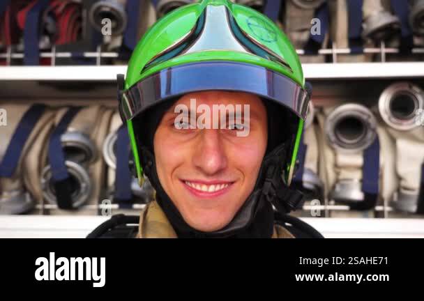 Fireman smiling fire engine Stock Videos & Footage - HD and 4K Video ...