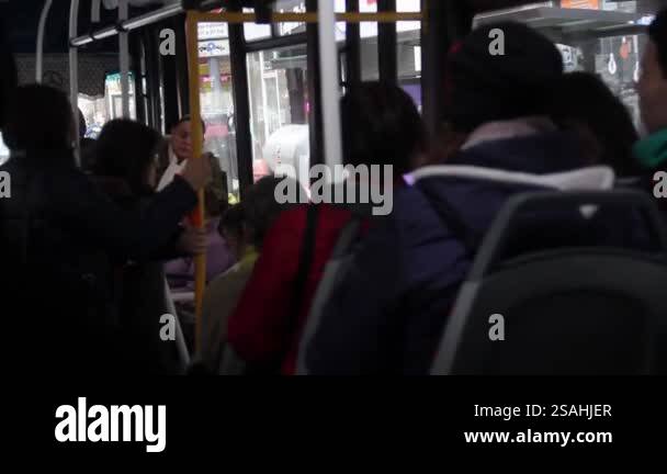 Woman exiting from bus Stock Videos & Footage - HD and 4K Video Clips ...