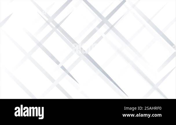 Abstract white horizontal background loop animation. Slanted minimal ...