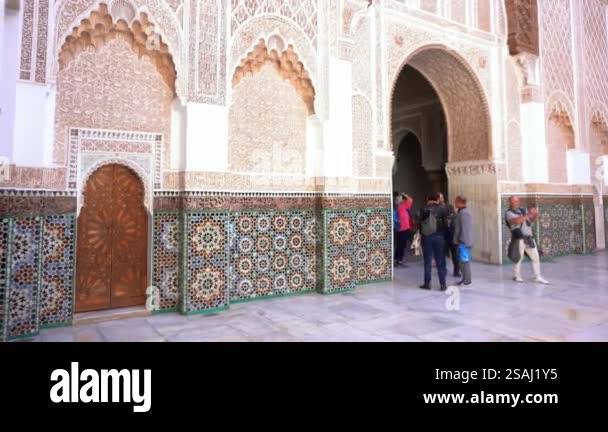 Africa , Morocco , Marrakech 12,28,2024 The Ben Youssef Madrasa was a Koranic school of Arab ...