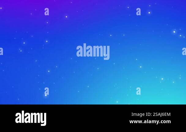 shining glitter particles twinkling animation on a bright blue and ...