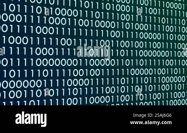 Binary code animated background blue green Stock Video Footage - Alamy