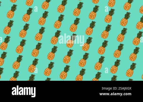 Seamless animated pineapple pattern background, pineapple pattern ...