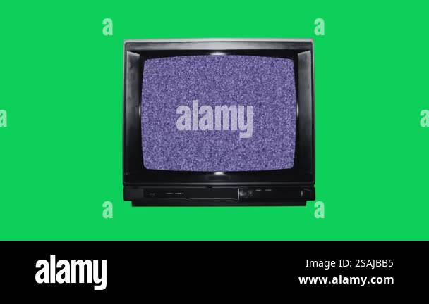 Retro Style TV Set with Green Screen chroma key background, vintage 60s ...