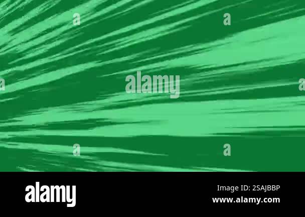 Japanese anime speed line. Moving zoom speed line, green screen, 4k ...