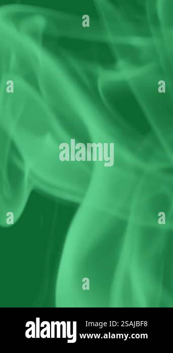 Wispy White Smoke Blowing with Green Screen Background. vertical ...