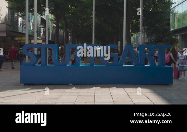 July 20, 2024. Stuttgart, Germany.Vibrant city center in summer with ...