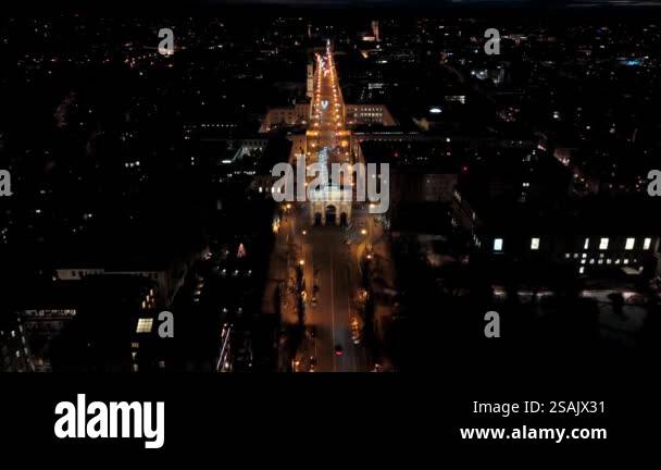 Siegestor Luftaufnahme in Deutschland, Bayern, Munchen. Triumphbogen ...