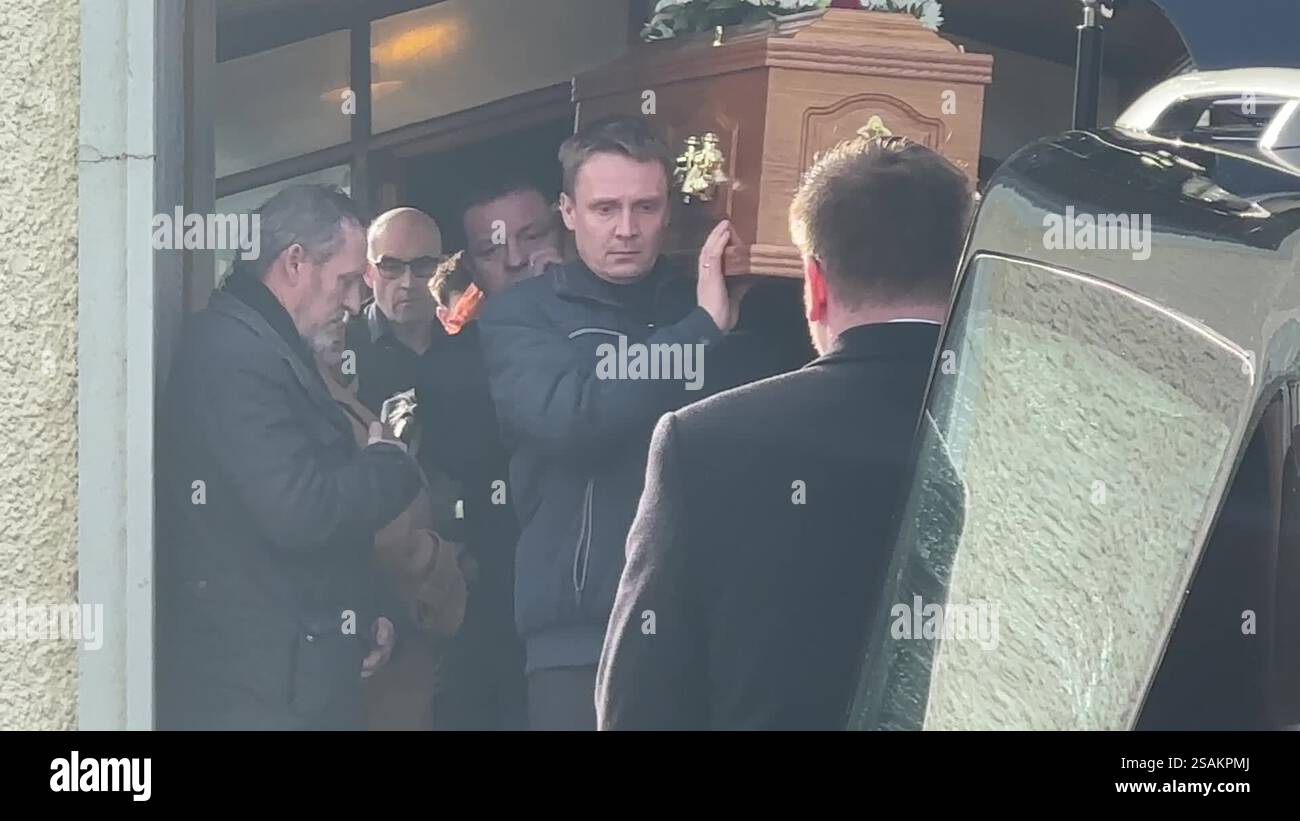 Funeral held for man who died in Co Donegal during Storm Eowyn Stock ...