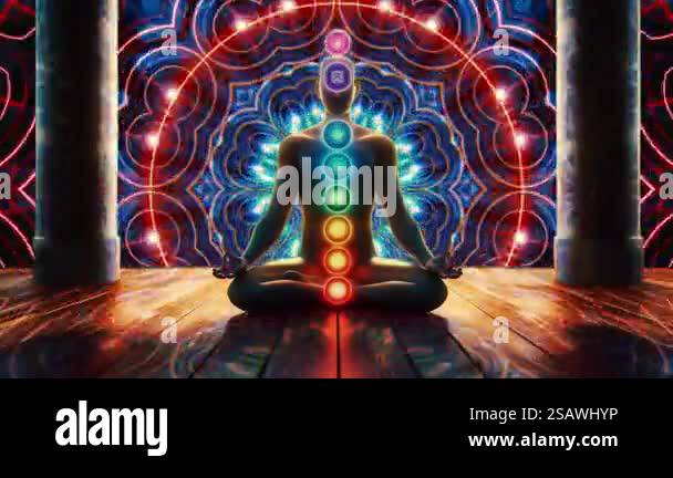 Meditation and spirituality concept for design in wellness, yoga, and ...