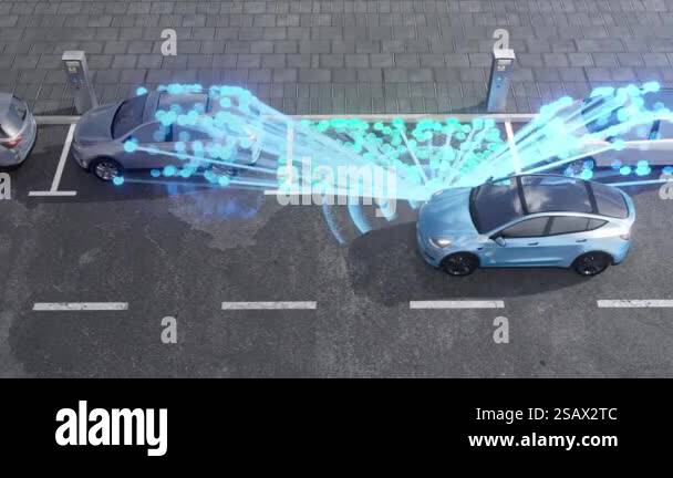 The concept autonomous parking system in parking lots without the need ...