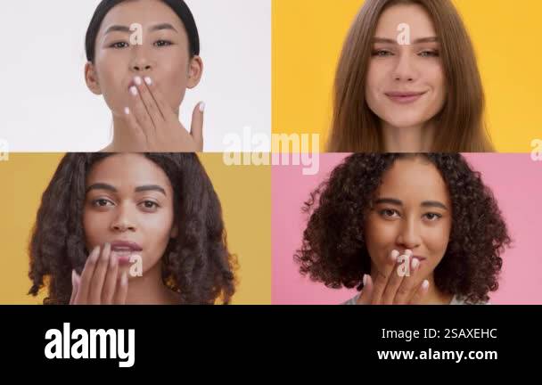 Four individuals of different ethnic backgrounds display various ...