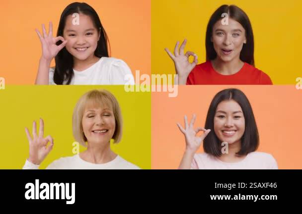 A collection shows a multiracial group of individuals smiling and ...