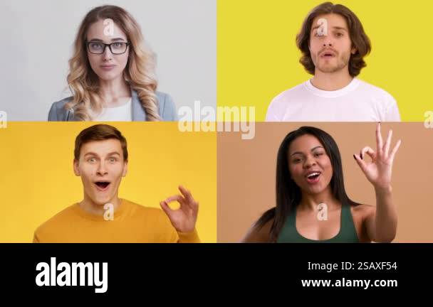 This collection showcases a diverse group of individuals displaying ...