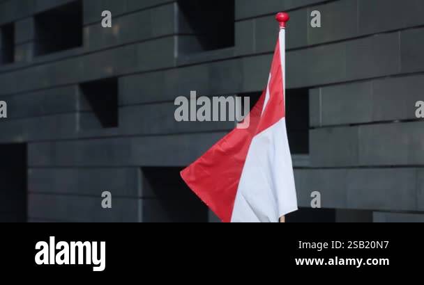 Singapore flag isolated on black background with clipping path. flag ...