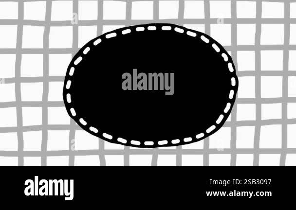 This is a motion graphic animation of a black and white wiggly hand ...