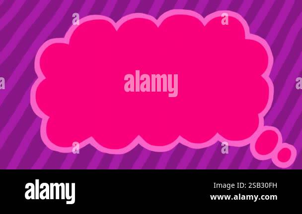 This is a motion graphic animation of a pink purple wiggly hand drawn ...