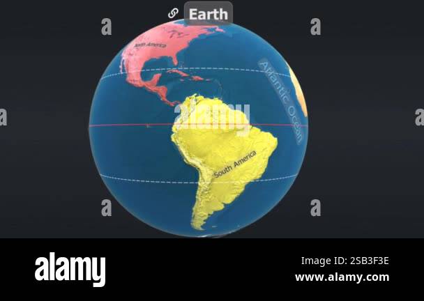 3D map of continents, displaying geographic boundaries, terrains, and ...