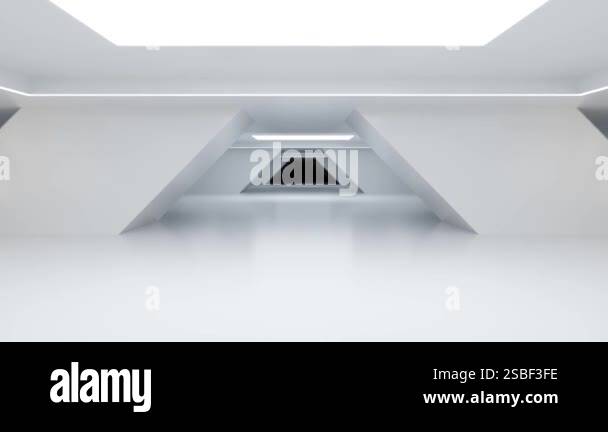 60 fps 4k looping video of A futuristic, minimalist interior space with ...