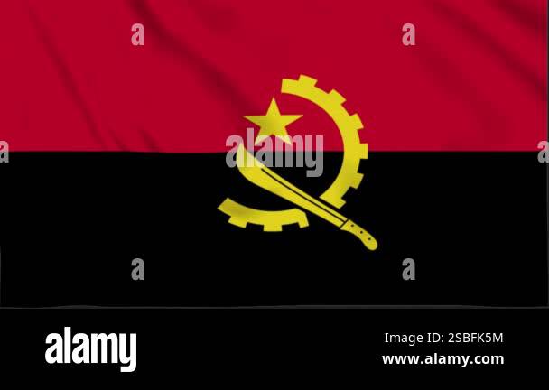 Angola Waving Flag, Angola Flag, Flag of Angola Waving Animation ...