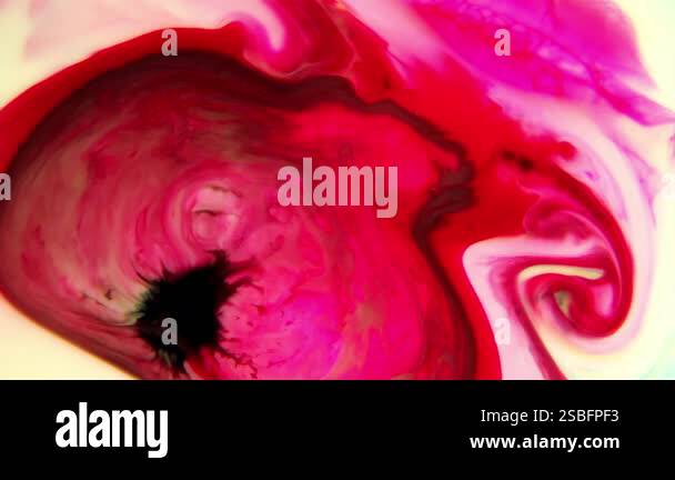 Vibrant hues swirl and blend in liquid chaos, slow tendrils merging ...