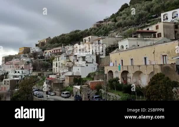 Positano, Campania, Italy January 20, 2025: Winter view of the village ...