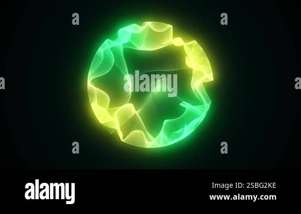 Sci-fi colors sphere with particles. Concept network connection. Frame ...