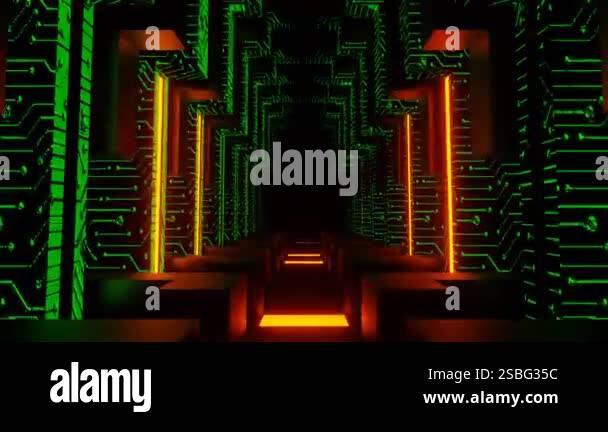 Exciting VJ loop on an abstract background with smooth flowing images ...