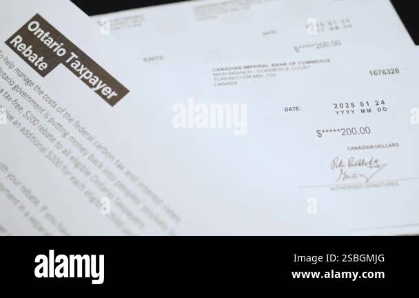 Ontario government is distributing 200 Canadian dollars taxpayer rebate ...