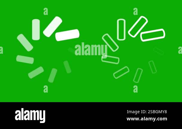 Circular buffering symbol motion graphics with green screen background ...
