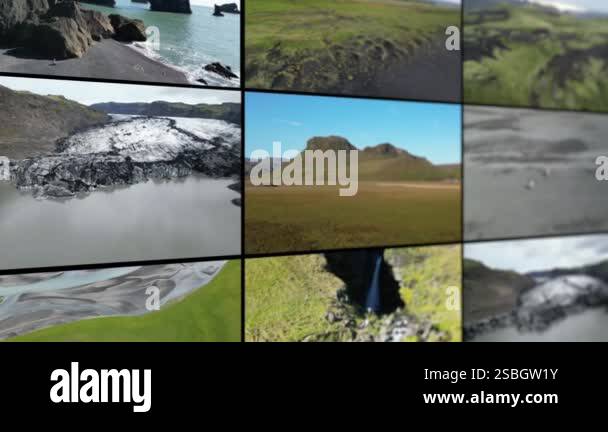 Majestic Aerial Views of Iceland Arctic Landscapes Showcasing Glaciers ...